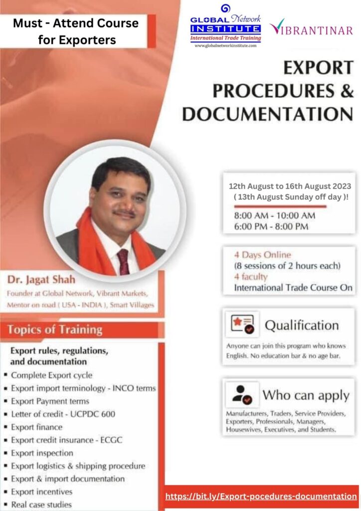 Export Procedures and Documentation – Global Network Institute